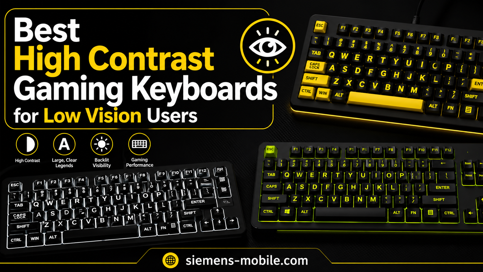 8 Best High Contrast Gaming Keyboards for Low Vision Users (April 2026)